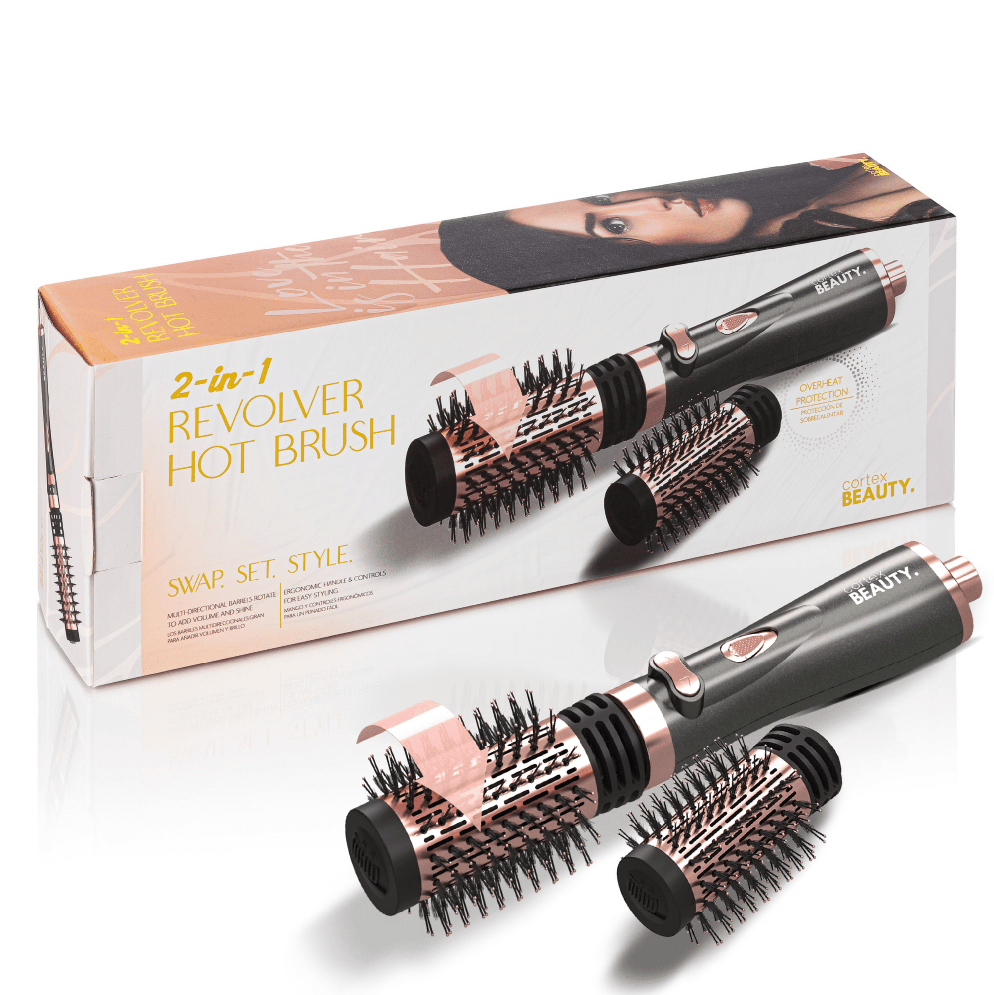 2-in-1 Revolving Hot Brush – Cortex Beauty